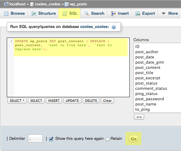 How To Find And Replace Text With One Click In Your WordPress Database 